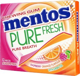 Köp Mentos Gum Pure Fresh Raspberry/Orange 12 st på delitea.se