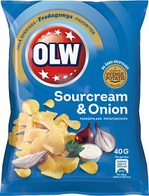 Köp OLW Chips Sourcream & Onion 40g på delitea.se