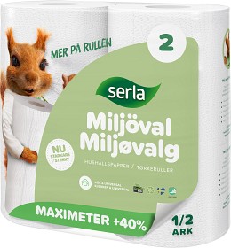Köp Serla Hushållspapper Maximeter Miljöval 2st på delitea.se