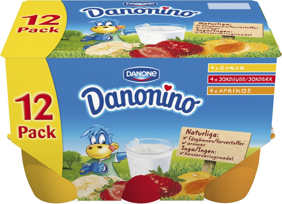 Köp BERGENDAHLS - 1512 - DANONINO - DANONINO FRUKTKVARG MIX 12PACK 600G ...