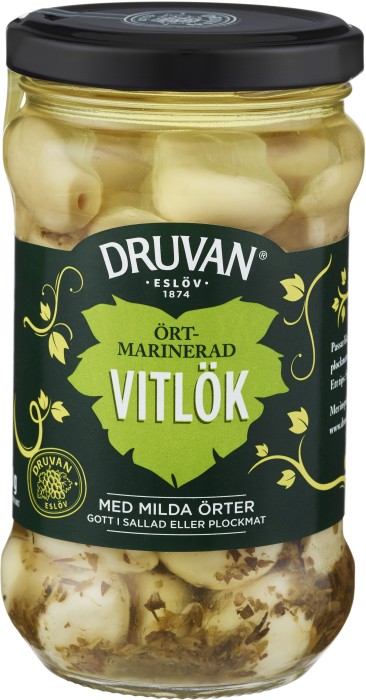 Köp Druvan Vitlökar i Örtmarinad 250 g på delitea.se
