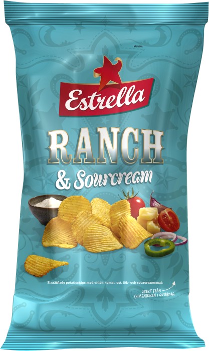 Köp BERGENDAHLS - 1512 - ESTRELLA - EST RANCH & SOURCREAM CHIPS 300G ...