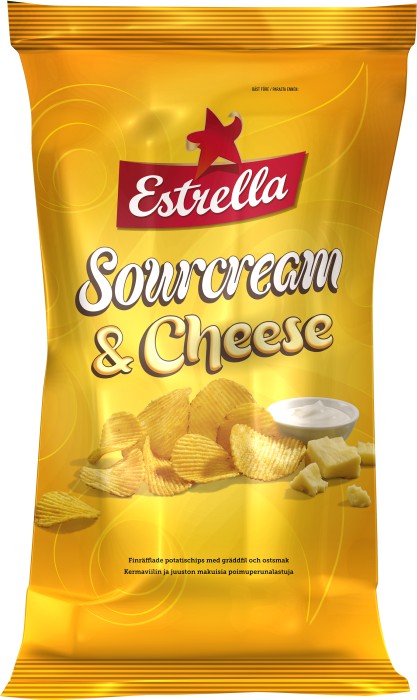 Köp BERGENDAHLS - 1512 - ESTRELLA - EST SOURCREAM & CHEESE CHIPS 300G ...