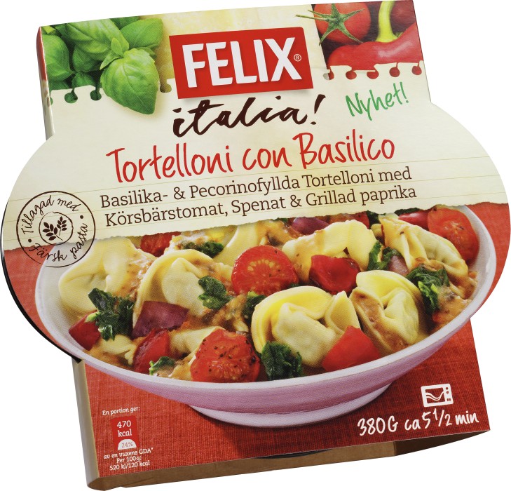 Köp FELIX Tortelloni con Basilico 380 g på delitea.se