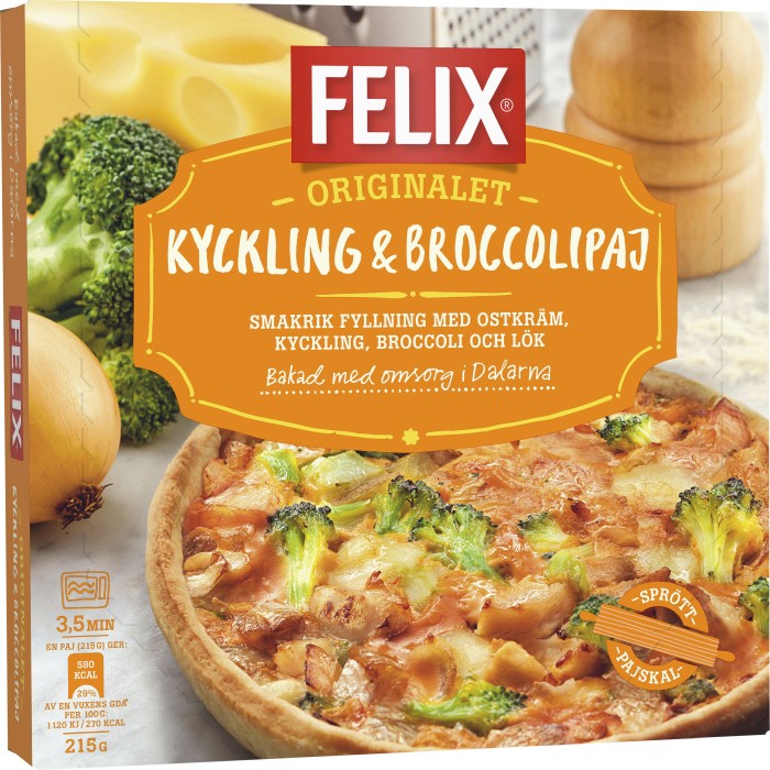Köp FELIX Kyckling&Broccolipaj 215 g på delitea.se