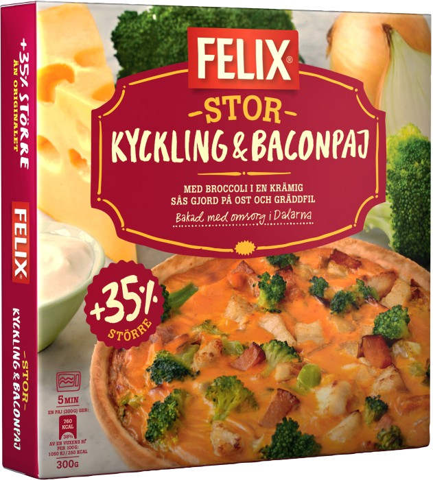 Köp FELIX Stor Kyckling&Baconpaj 300 g på delitea.se