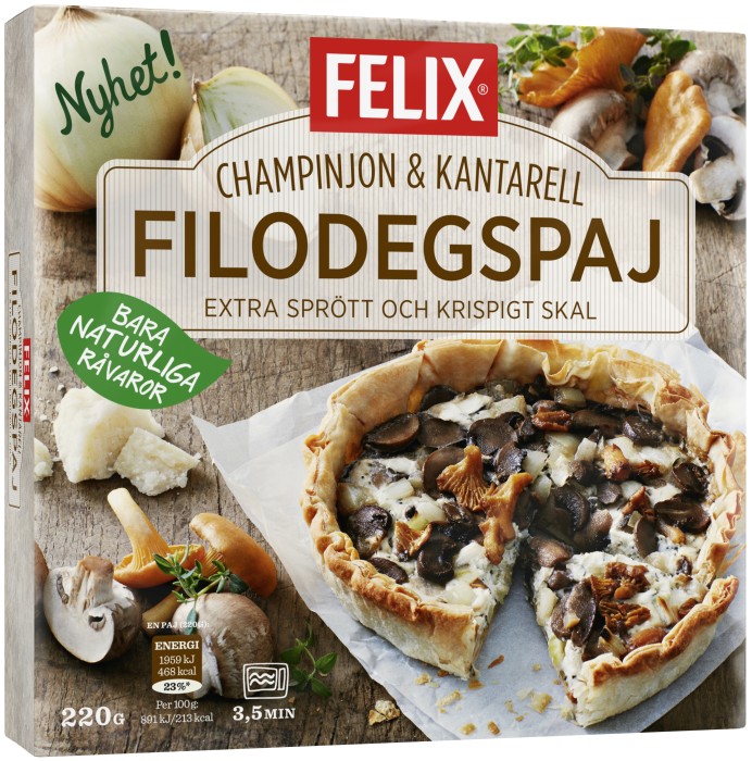 Köp FELIX Filodegspaj Champinjon & Kantarell 220 g på delitea.se