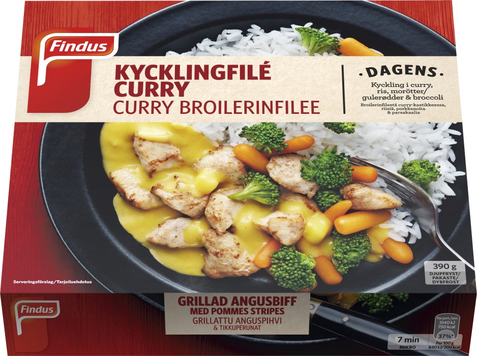 Köp BERGENDAHLS - 1512 - FINDUS - FIND DAGENS KYCKLINGFILE CURRY 390G ...