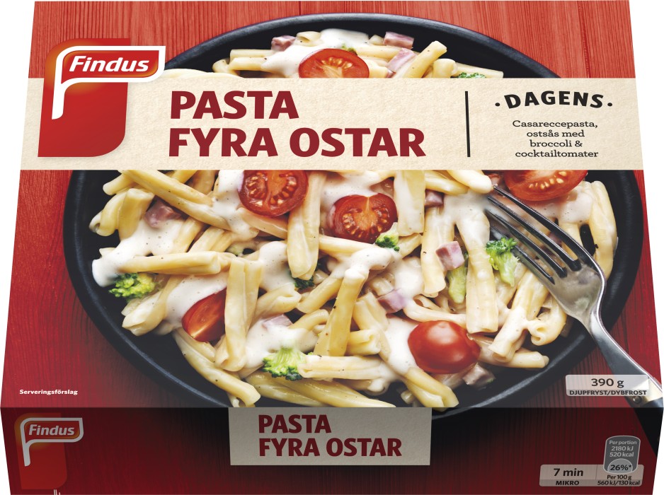 Köp BERGENDAHLS - 1512 - FINDUS - FIND DAGENS PASTA 4 SORTER 390G ...