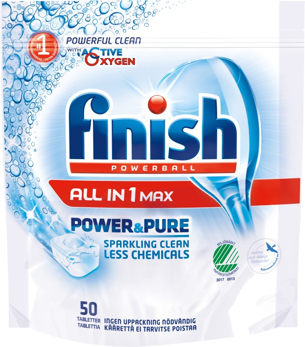 Köp Finish All in1 Pure Disktabletter 50 Tabs på delitea.se