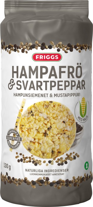 Köp Friggs Majskakor Hampafrö & Svartpeppar 130 g på delitea.se