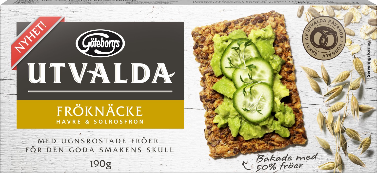 Köp Göteborgs Kex Utvalda Fröknäcke med Havre & Solrosfrön 190 g på ...