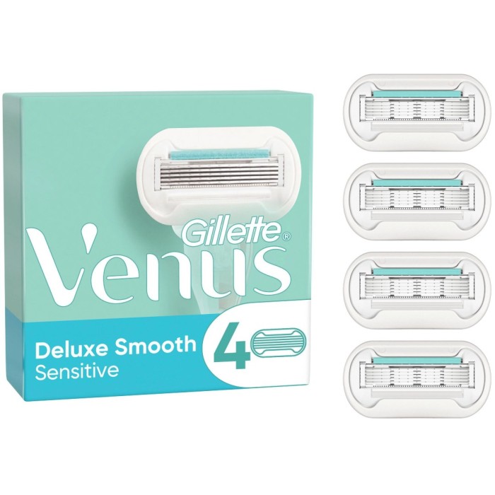 Köp Gillette Venus Deluxe Smooth Sensitive rakblad 4 st på delitea.se