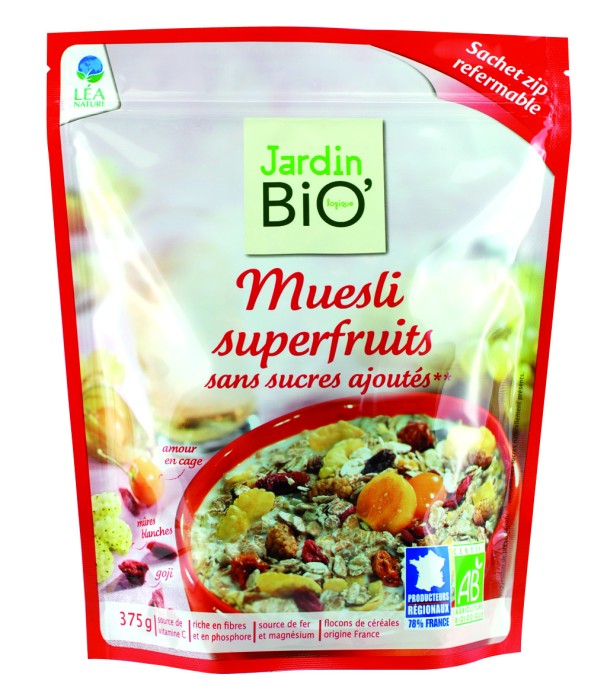 Köp Jardin Bio Muesli Superfruits 375 g på delitea.se