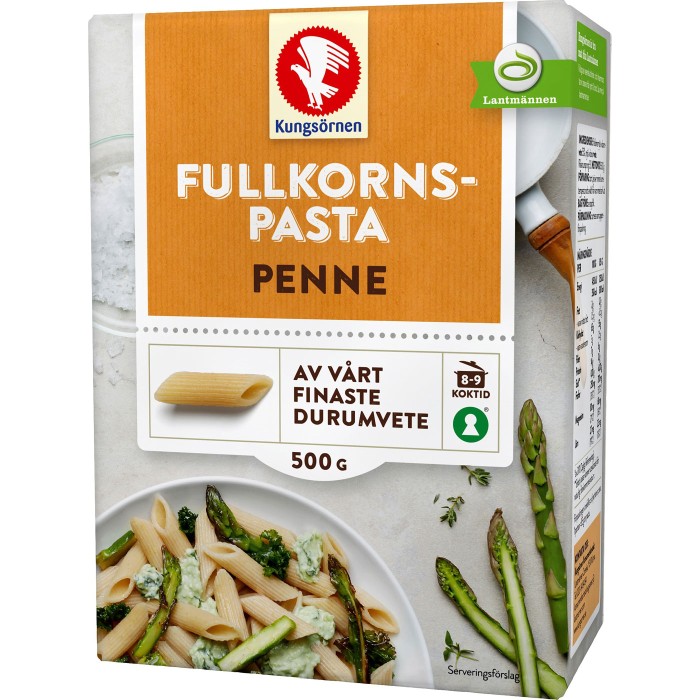 Köp Kungsörnen Pasta Penne Fullkorn 500 g på delitea.se