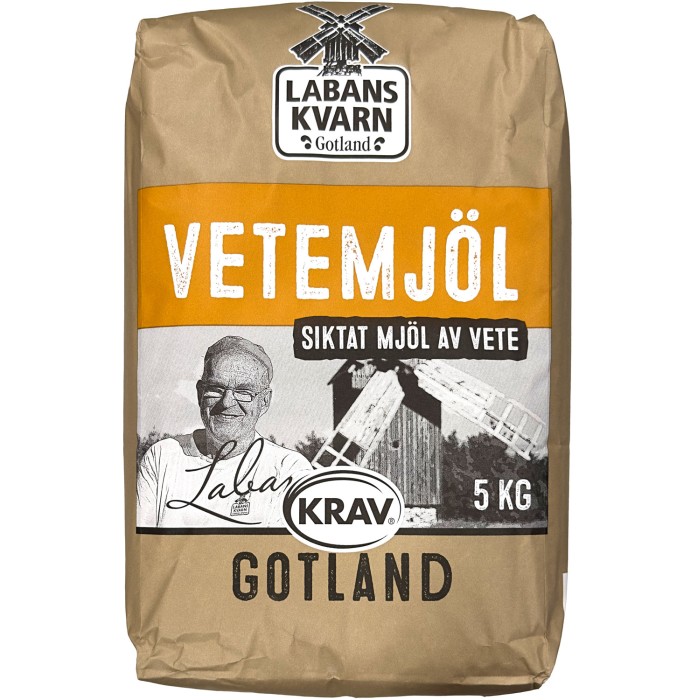 Köp Labans Kvarn Vetemjöl Eko 5kg på delitea.se