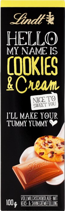 Köp BERGENDAHLS - 1512 - LINDT - LINDT HELLO COOKIES&CREAM 100G (LINDT ...