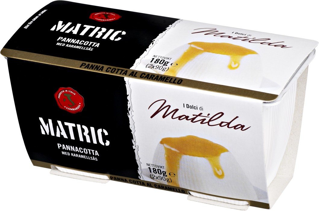 Köp Matric Dessert,Pannacotta karamell 2-pack 180g på delitea.se