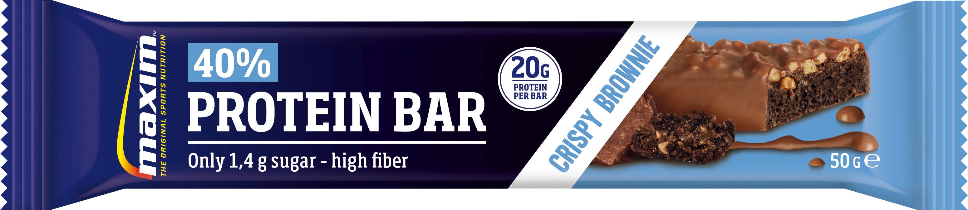 Köp Maxim 40% bar Crispy Brownie 50 g på delitea.se