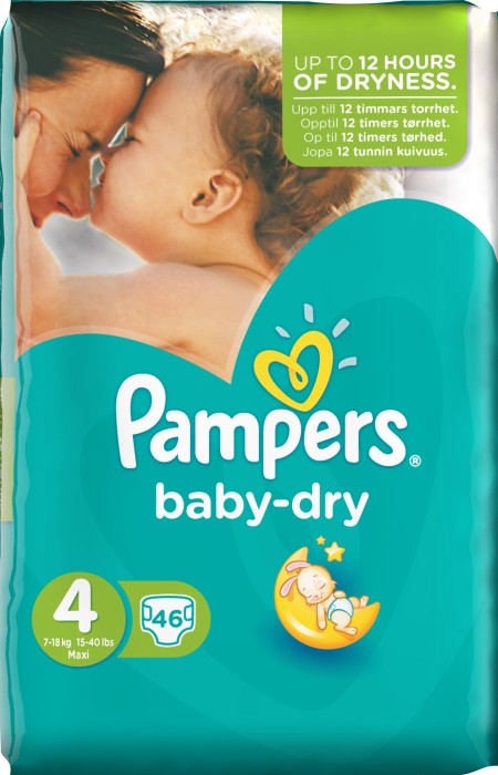 Köp Pampers BabyDry S4 7-18kg VP 46 st på delitea.se