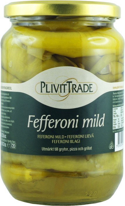 Köp BERGENDAHLS - 1512 - PLIVIT - PLIVIT FEFERONI MILD 620G (PLIVIT ...
