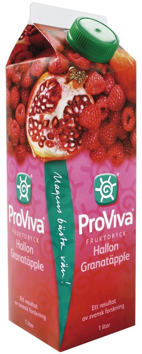 Köp ProViva Fruktdryck Hallon/Granatäpple 1 liter på delitea.se