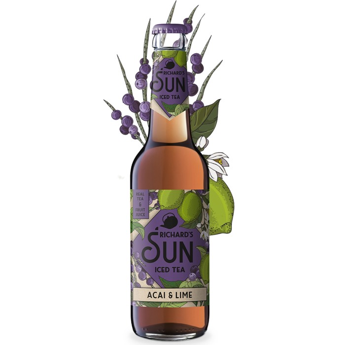 Köp Richard's Sun Iced Tea Acai & Lime 33cl på delitea.se