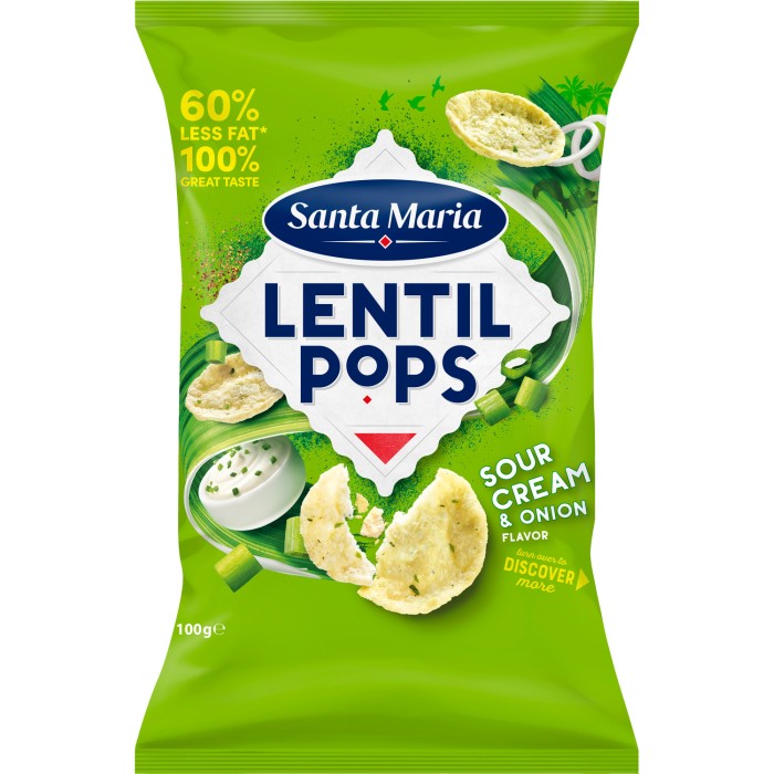 Köp Santa Maria Sourcream & Onion Lentil Pops Potatischips 100g på ...