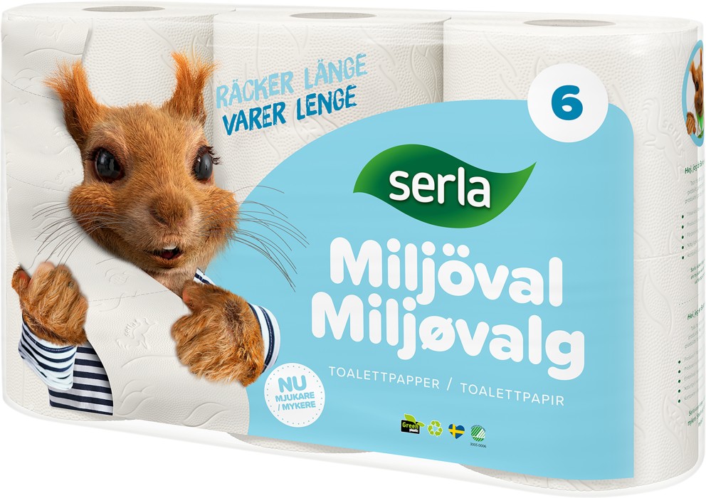 Köp Serla Toalettpapper Classic Miljöval 6 p på delitea.se