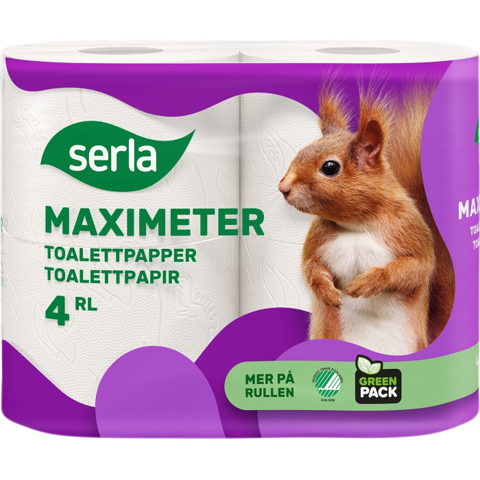 Köp Serla Toalettpapper Maximeter Miljöval 4st på delitea.se