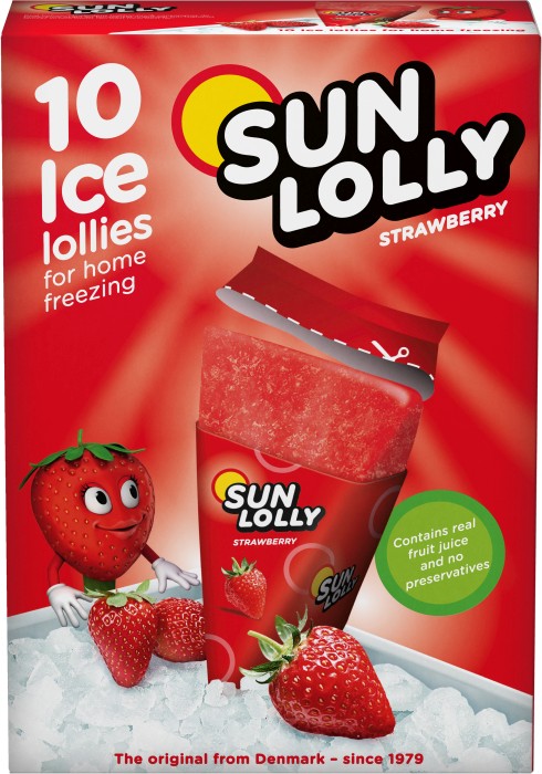 Köp Sun Lolly Isglass Jordgubb 10 st på delitea.se