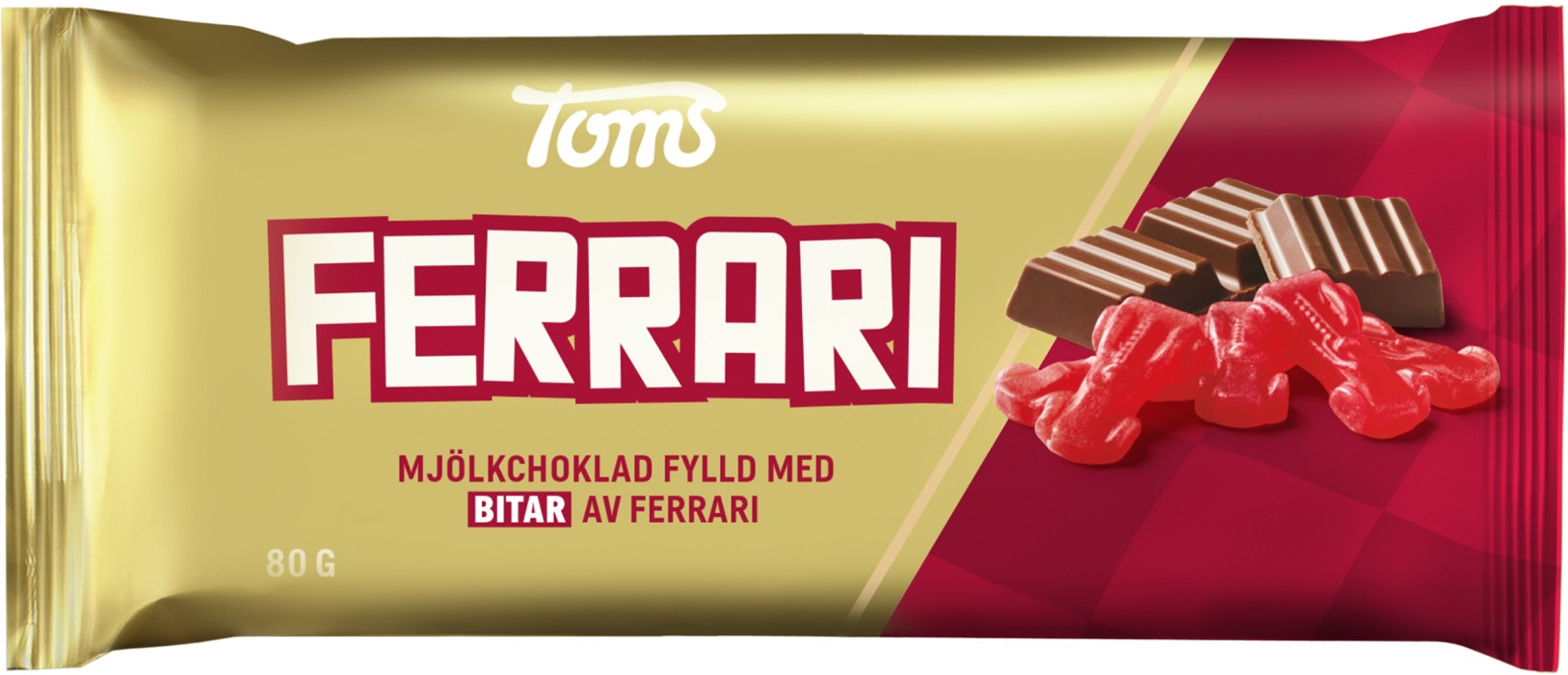 Köp Toms Ferrari Mjölkchoklad 80 g på delitea.se
