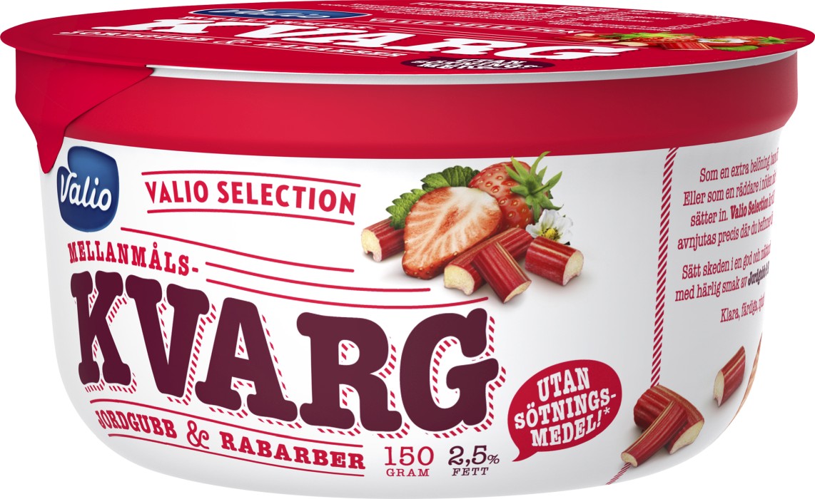 Köp Valio Mellanmålskvarg Jordgubb/Rabarber 150g på delitea.se