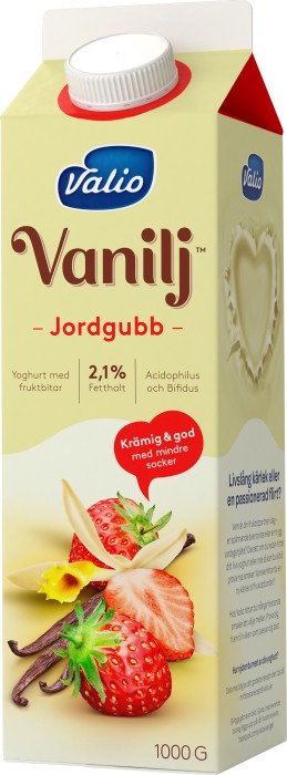 Köp Valio Vaniljyoghurt Jordgubb 1000 g på delitea.se