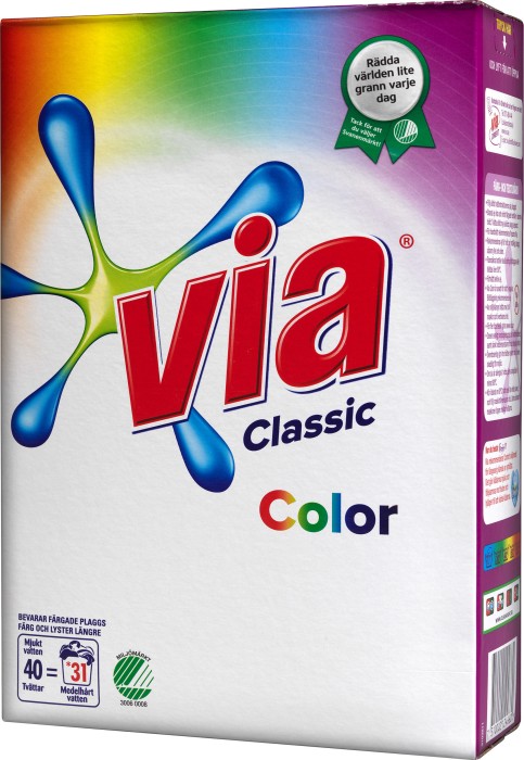 Köp Via Tvättmedel Classic Color Pulver 1,9 kg på delitea.se