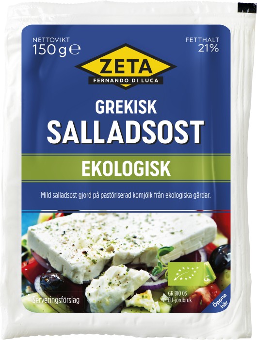 Köp BERGENDAHLS - 1512 - ZETA - ZETA GREKISK SALLADSOST EKO 150G (DI ...